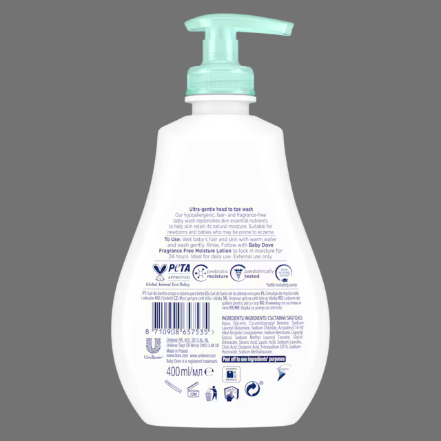 Baby Dove Sensitive Head to Toe Wash 400ml | Henry & Hunter