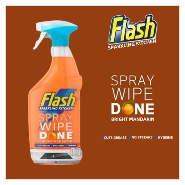 Flash Spray Wipe Done Bright Mandarin 800ml – Henry & Hunter