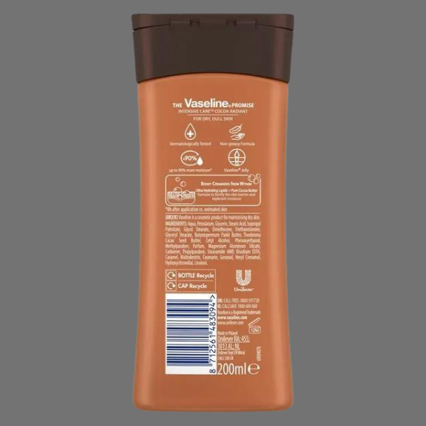 Vaseline Cocoa Radiant 48h Body Lotion 200ml – Henry & Hunter