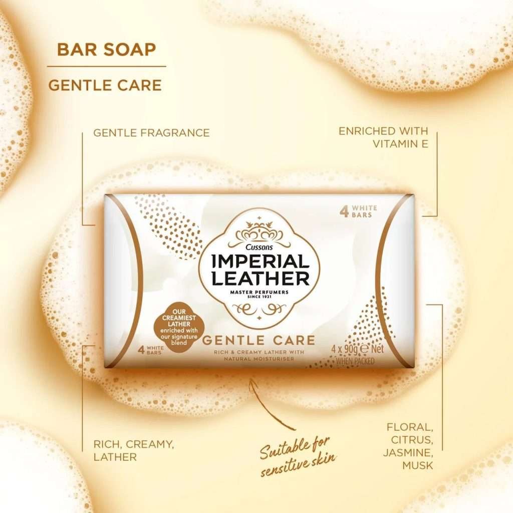 Imperial Leather Gentle Care Soap Bar 4 x 90g – Henry & Hunter