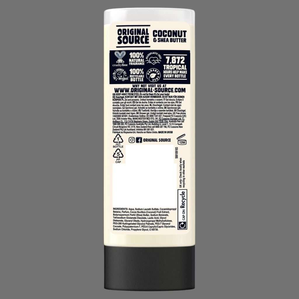 Original Source Coconut & Shea Butter Shower Gel 250ml – Henry & Hunter