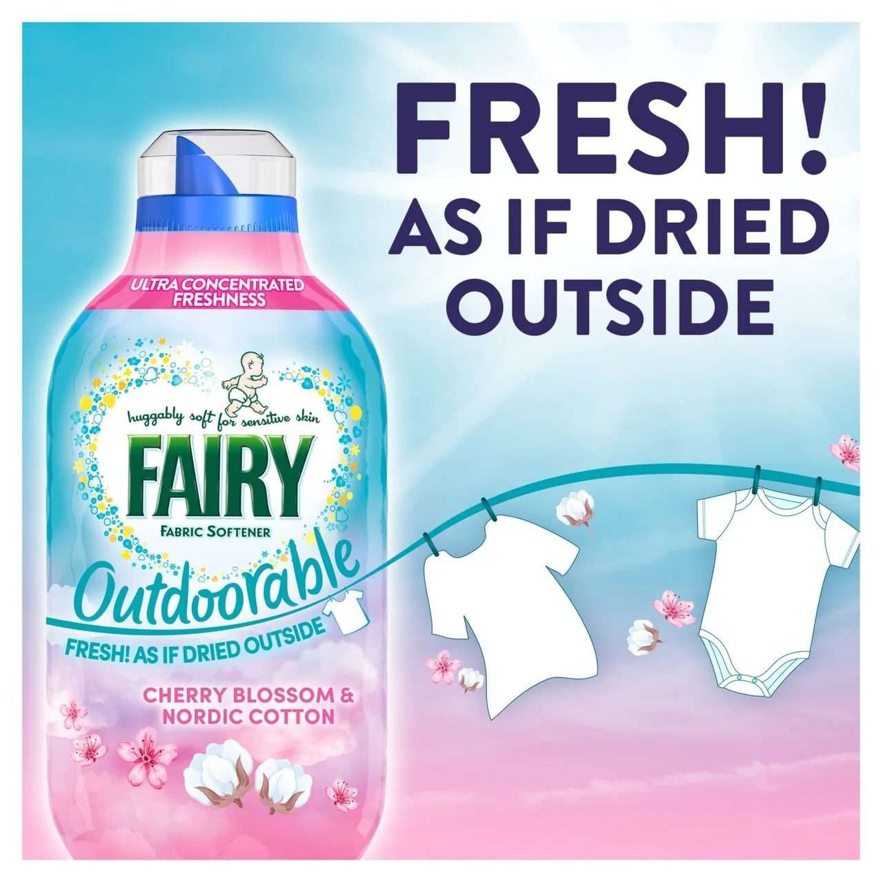 Fairy Outdoorable Cherry Blossom & Nordic Cotton Fabric Conditioner 70 ...